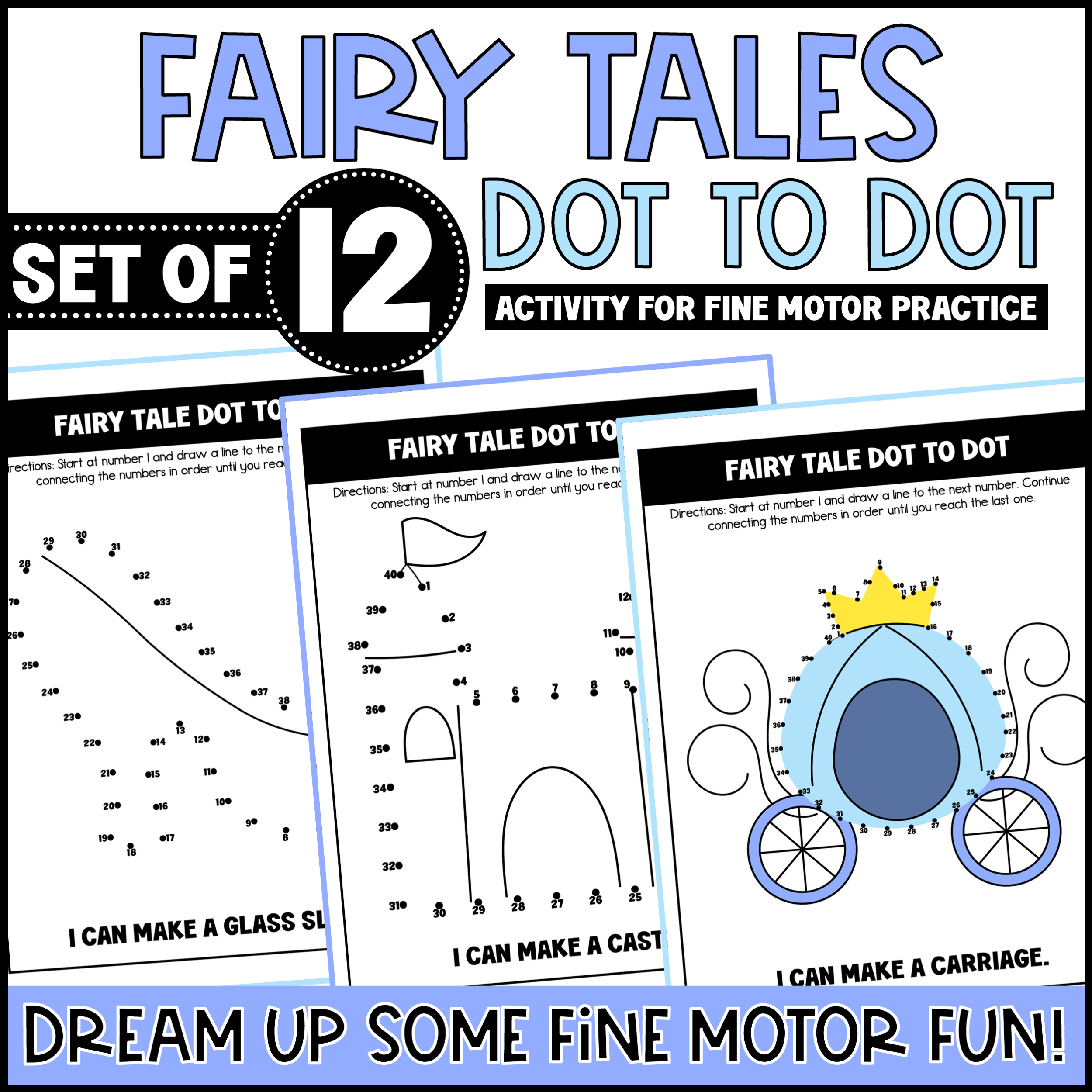 Fairy Tale Dot to Dot Activity for Fine Motor Practice – Beth Ann Averill