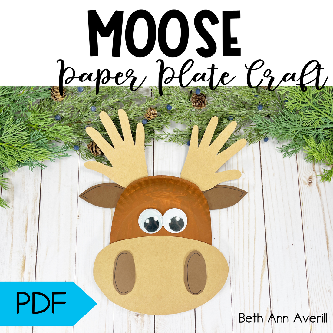 Moose Paper Plate Craft – Beth Ann Averill