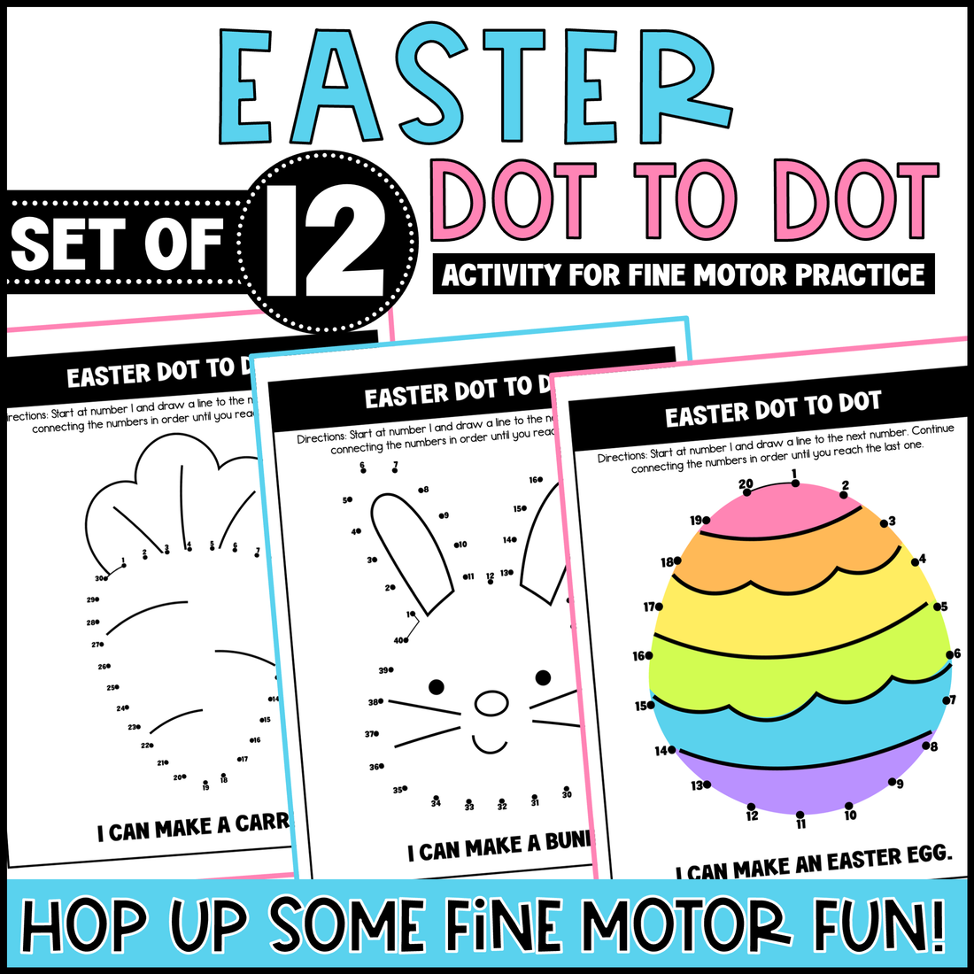 Easter Dot to Dot Activity for Fine Motor Practice – Beth Ann Averill