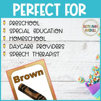 Watercolor Crayon Color Posters for Watercolor Classroom Decor – Beth ...